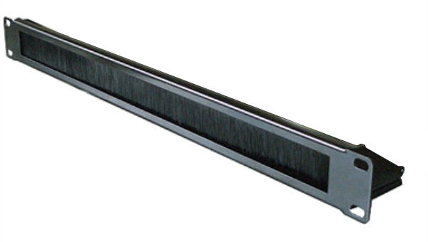 PRISM Cabinet Brush Strip Panel 1U Black — Networks Centre