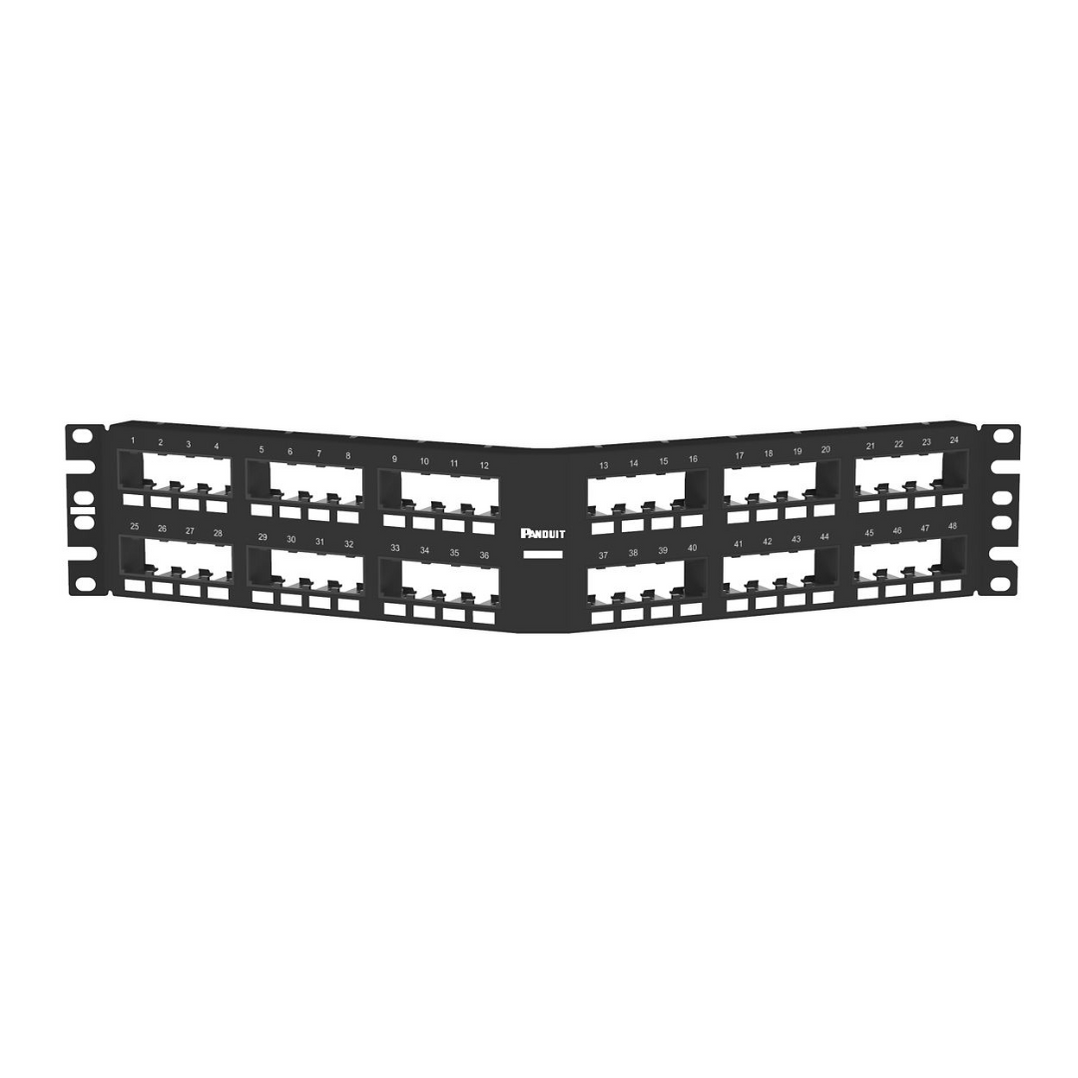 PANDUIT Mini-Com® Unshielded Angled Flush Mount Modular Patch Panel ...
