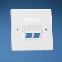Panduit NetKey Single Gang Sloped 86 X 86mm Face Plate Kit With Labels ...