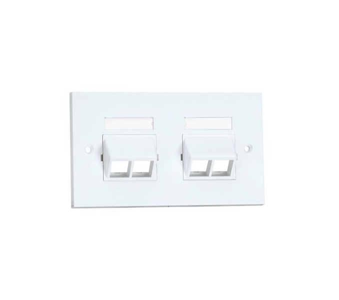 Panduit NetKey Double Gang Sloped Face Plate With Labels and 2 Sloped ...