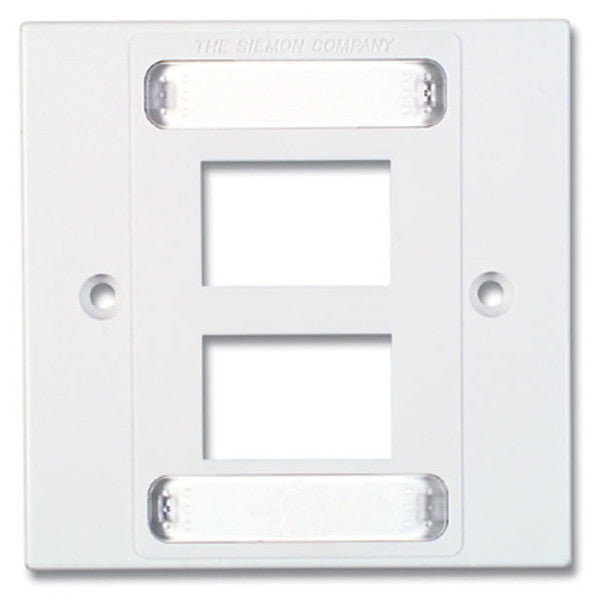Siemon Max Single Gang British Faceplate 4 Port White — Networks Centre