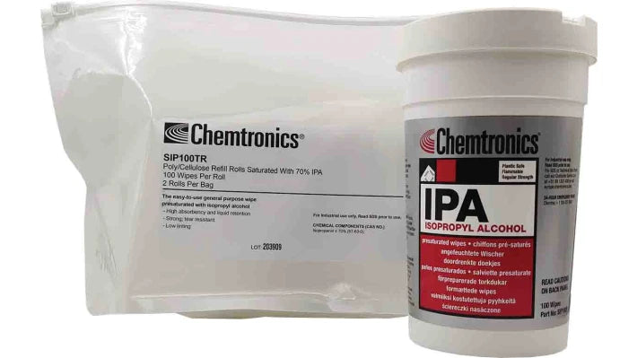 Chemtronics Kit - 1 Pull-up Tub and 2 Refill Wiper Rolls, Presaturated — Networks Centre